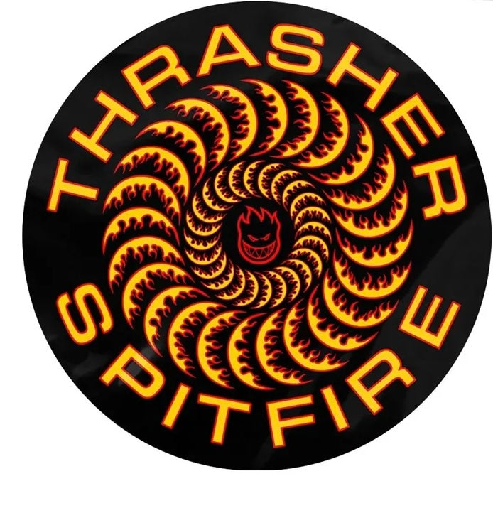 Thrasher X Spitfire Flame Sticker – Daville Skate Shop